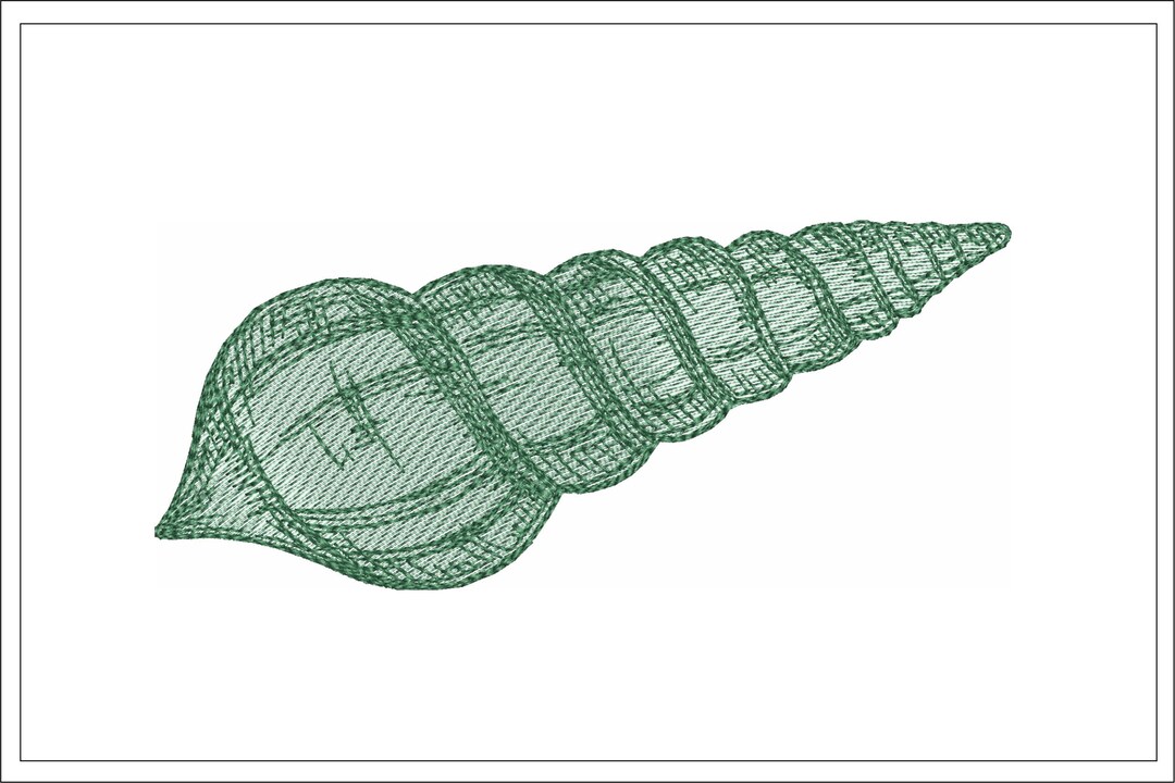 Shell Embroidery Design, Sea Shell Embroidery File, Shell Machine ...