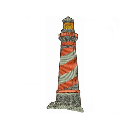 Lighthouse embroidery design lighthouse embroidery file | Etsy