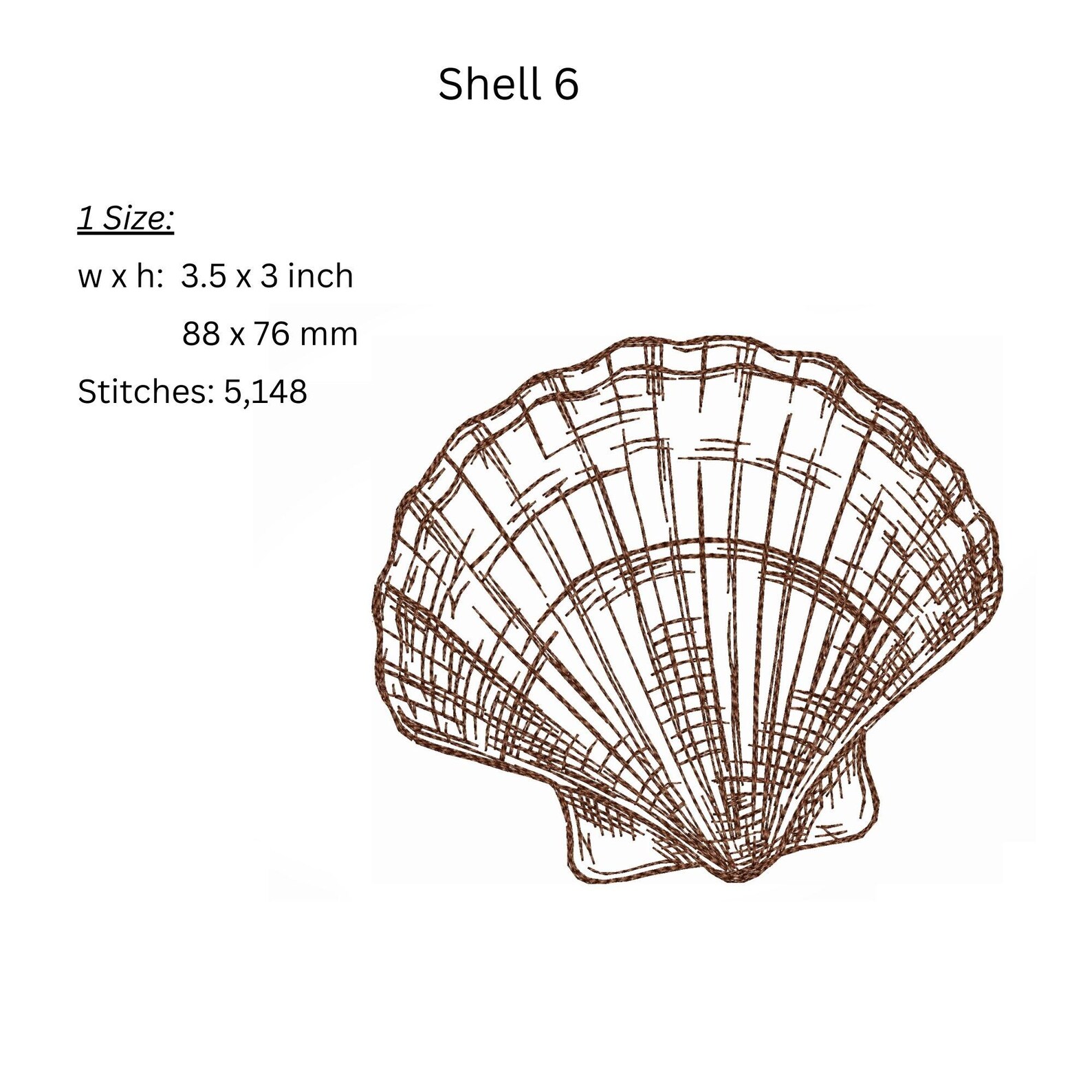Sea Shells Embroidery Design: Sketch Collection (instant Download) - Etsy