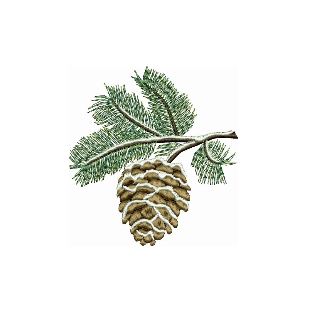 Pine Cone Embroidery Design, Forest Embroidery, Machine Embroidery File ...