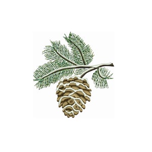 Pine Cone Embroidery Design, Forest Embroidery, Machine Embroidery File ...