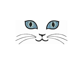 Cat Face Embroidery - Etsy