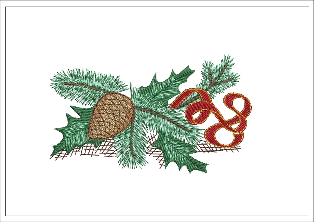 Pine Cone Embroidery Design, Forest Embroidery, Machine Embroidery File ...