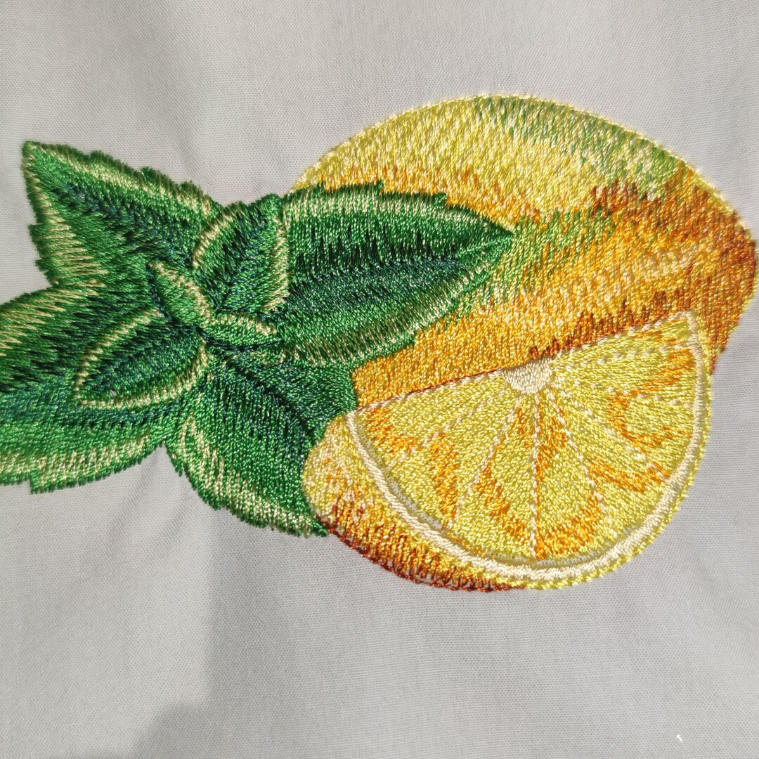 Lemon Embroidery Design - Fruit Embroidery Pattern - Kitchen Embroidery ...