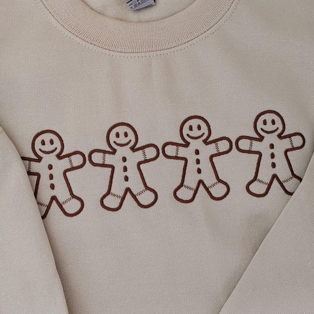 Gingerbread Man Embroidery Design - Christmas Cookie Pattern - Simple ...