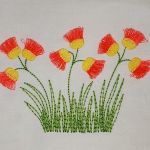 Fringe Effect Embroidery Design - 3D Fringe Flowers Embroidery Pattern ...
