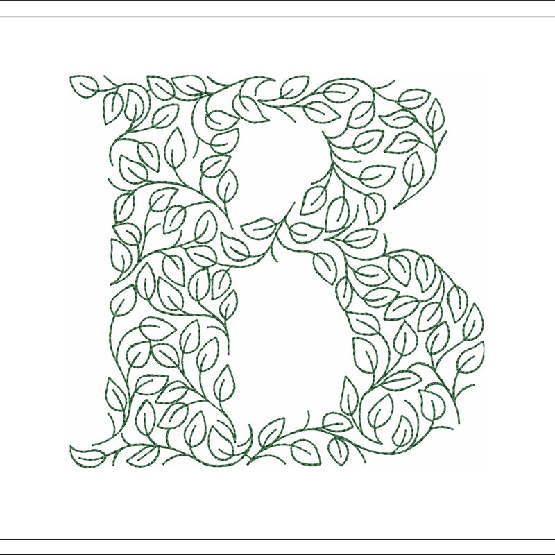 Letter B Embroidery - Etsy