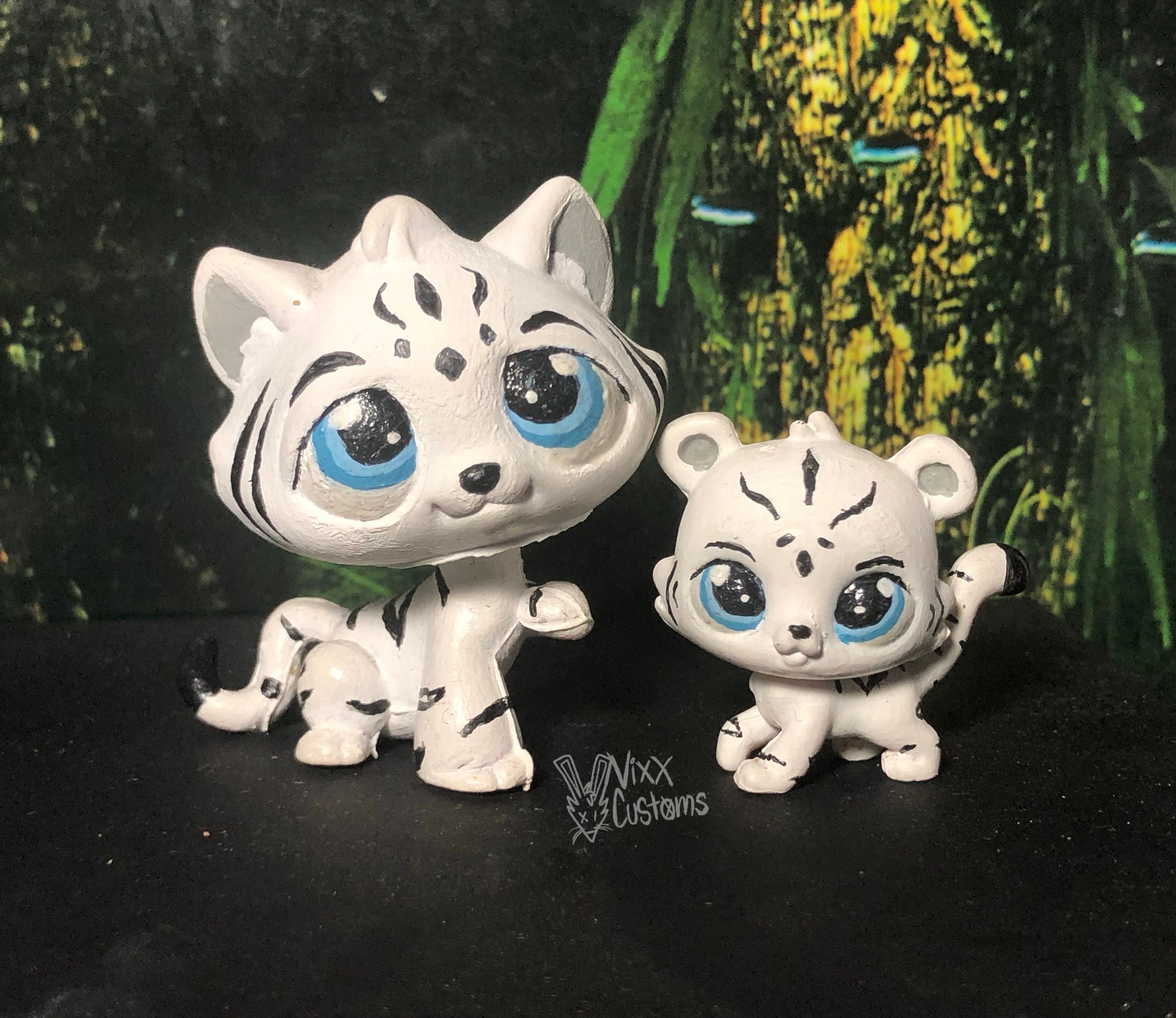 LPS Mommy and Baby White Tiger Custom OOAKS - Etsy