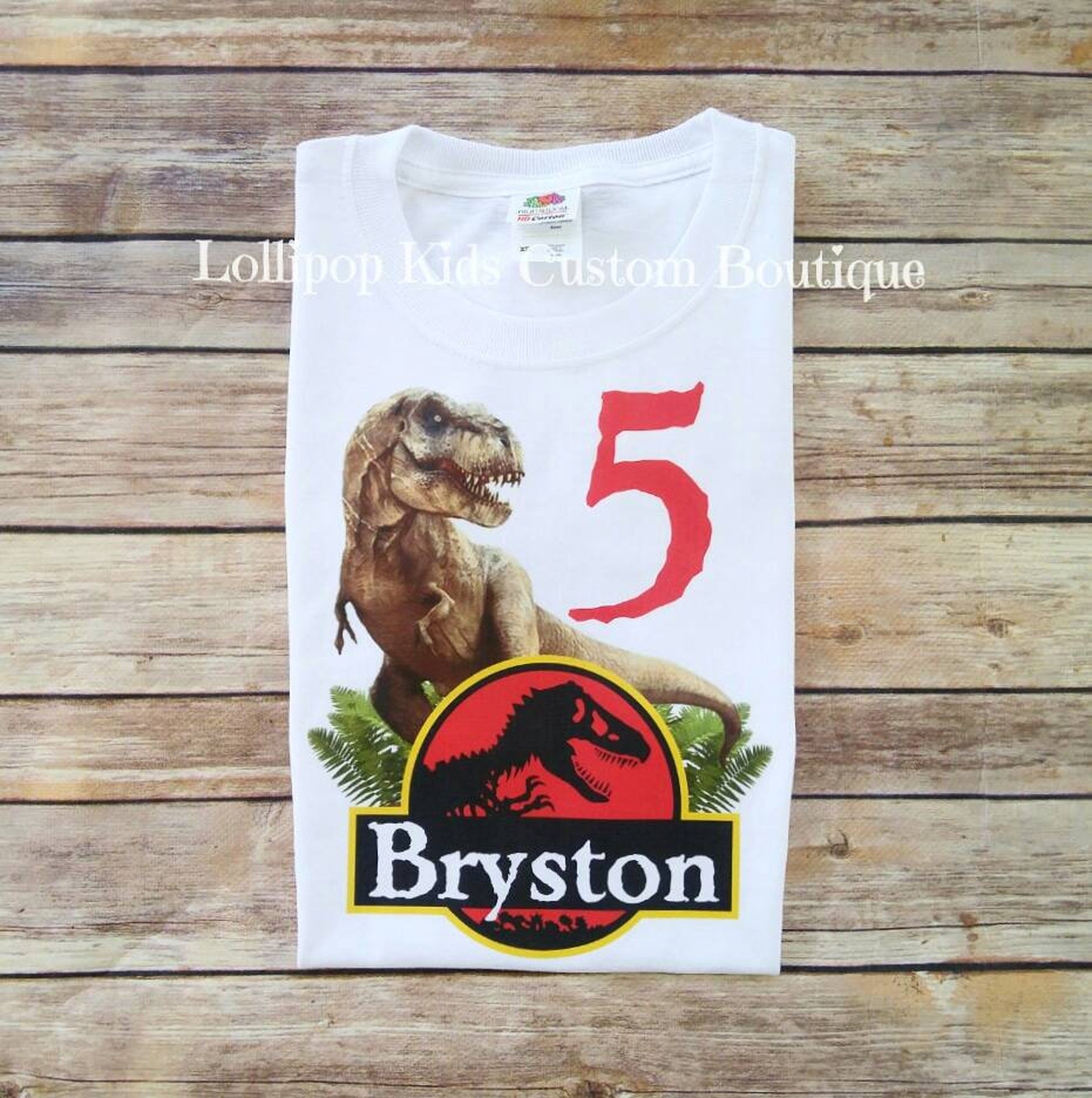Dinosaur T-rex...birthday White Short Sleeve Shirt | Etsy