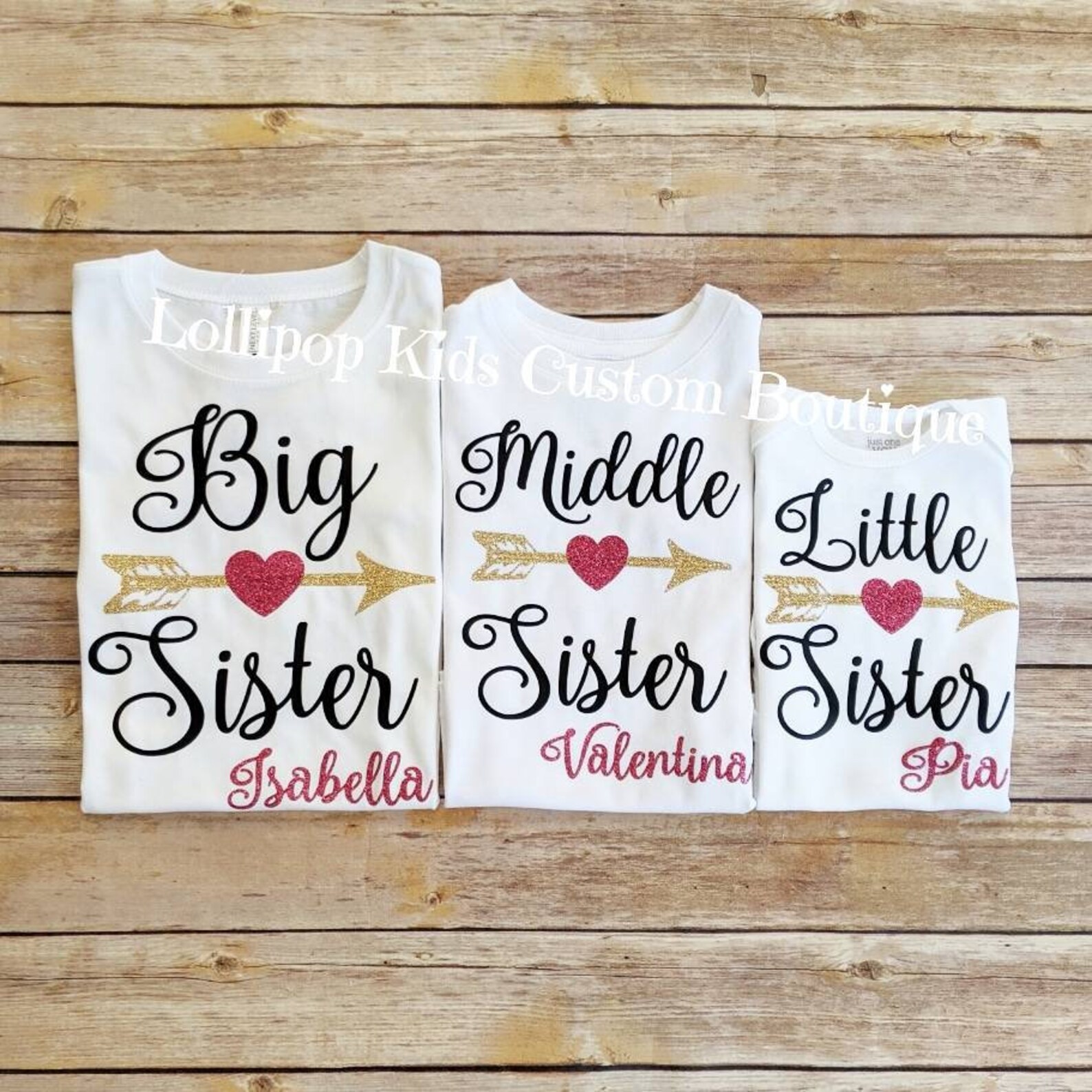 Big Sister Middle Sister or Little Sister or Brother Arrow - Etsy