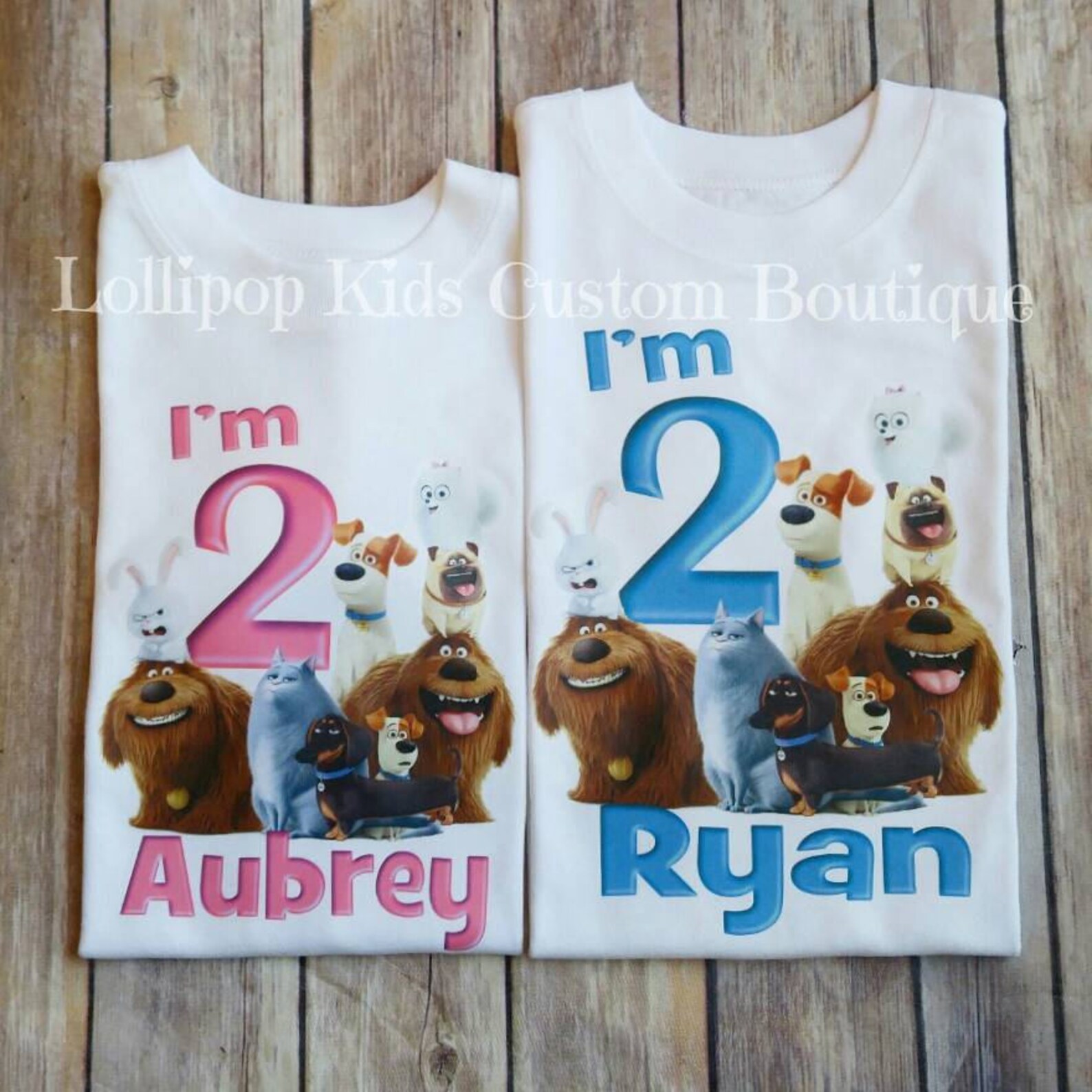 Secret Life of Pets...white Short Sleeve Birthday Shirt - Etsy