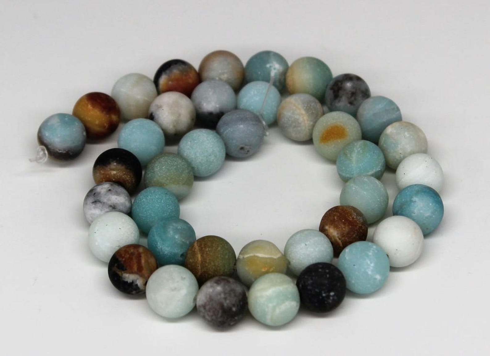 Matte Amazonite Round Loose beads 6/8/10/12mm | Etsy