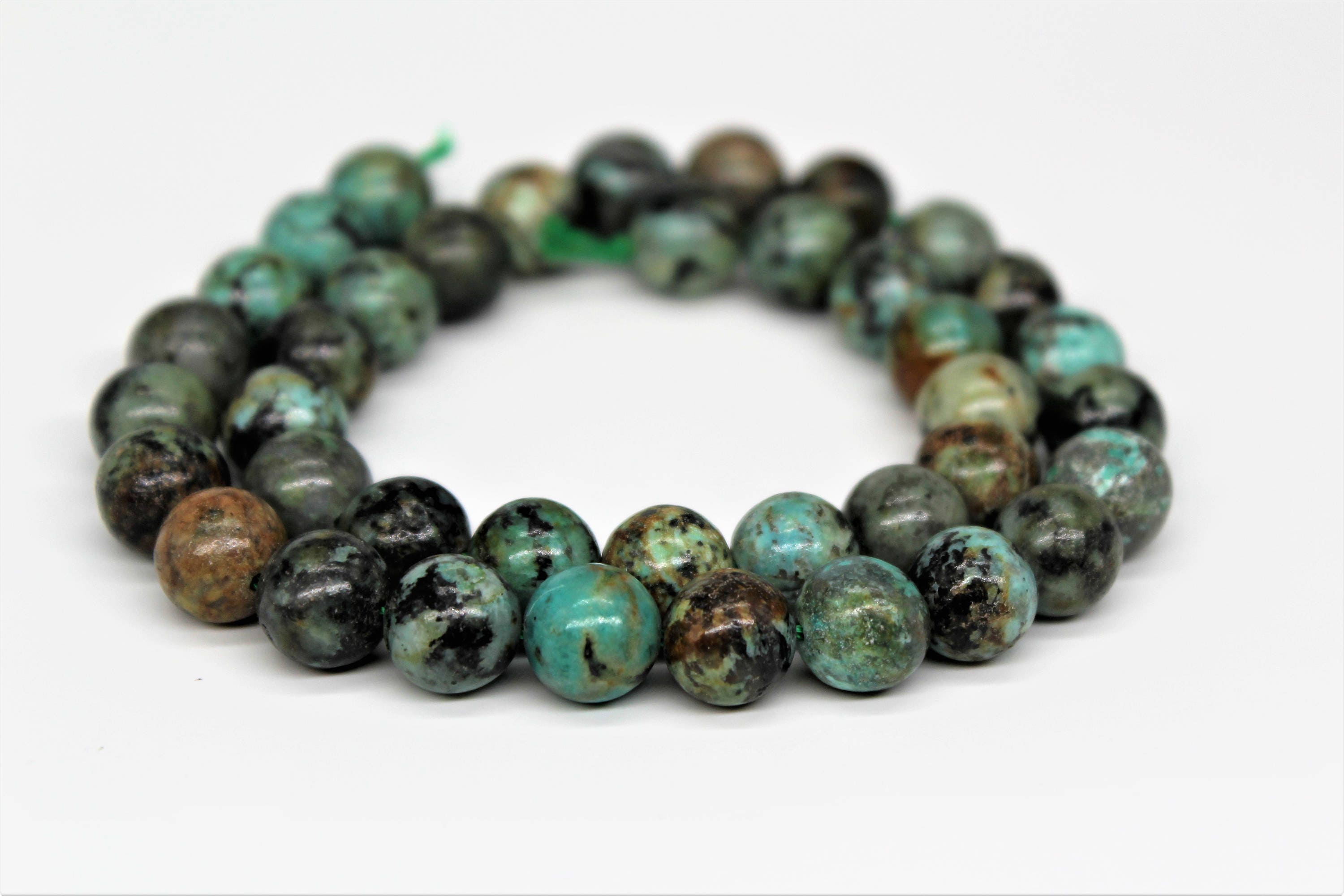 Africa Turquoise Natural Gemstone Shining Round Loose beads | Etsy