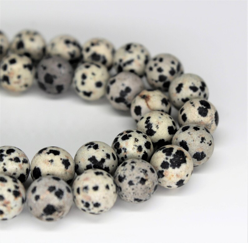 Matte Dalmatian Jasper Gemstone Round Loose Beads 6/8/10mm | Etsy