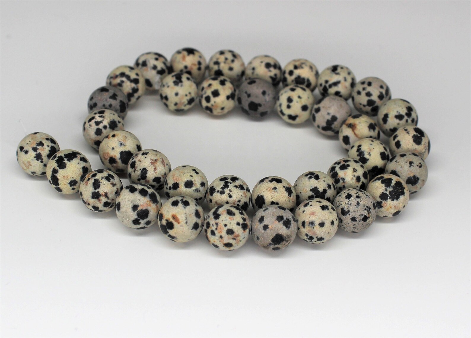 Matte Dalmatian Jasper Gemstone Round Loose Beads 6/8/10mm | Etsy
