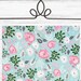 Spring Flower Fabric, Pink and White Flowers on Blue, Greenery Easter ...