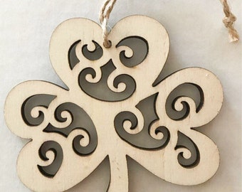 Wood shamrock | Etsy