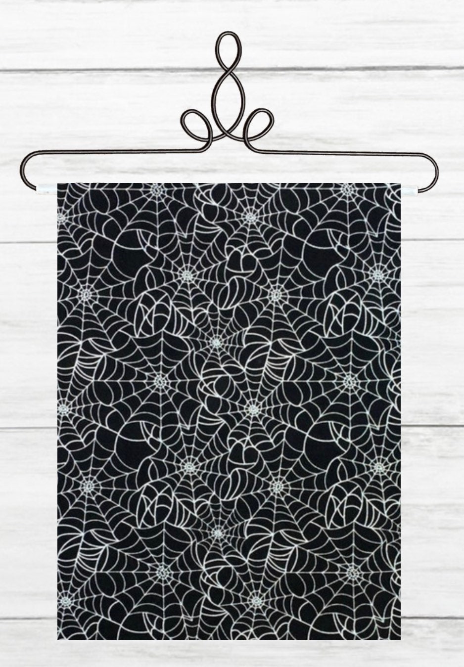 Metallic Silver Spider Web Black Fabric Halloween Cobweb - Etsy