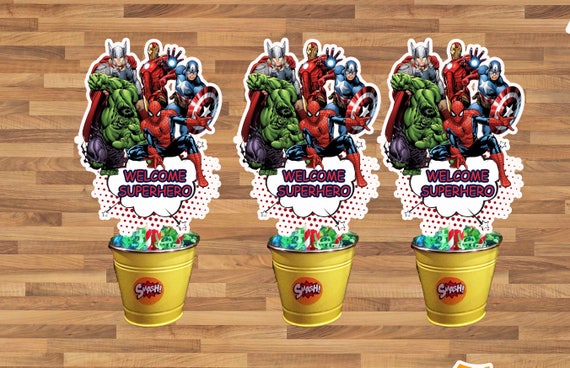 Superhero Table Centerpieces