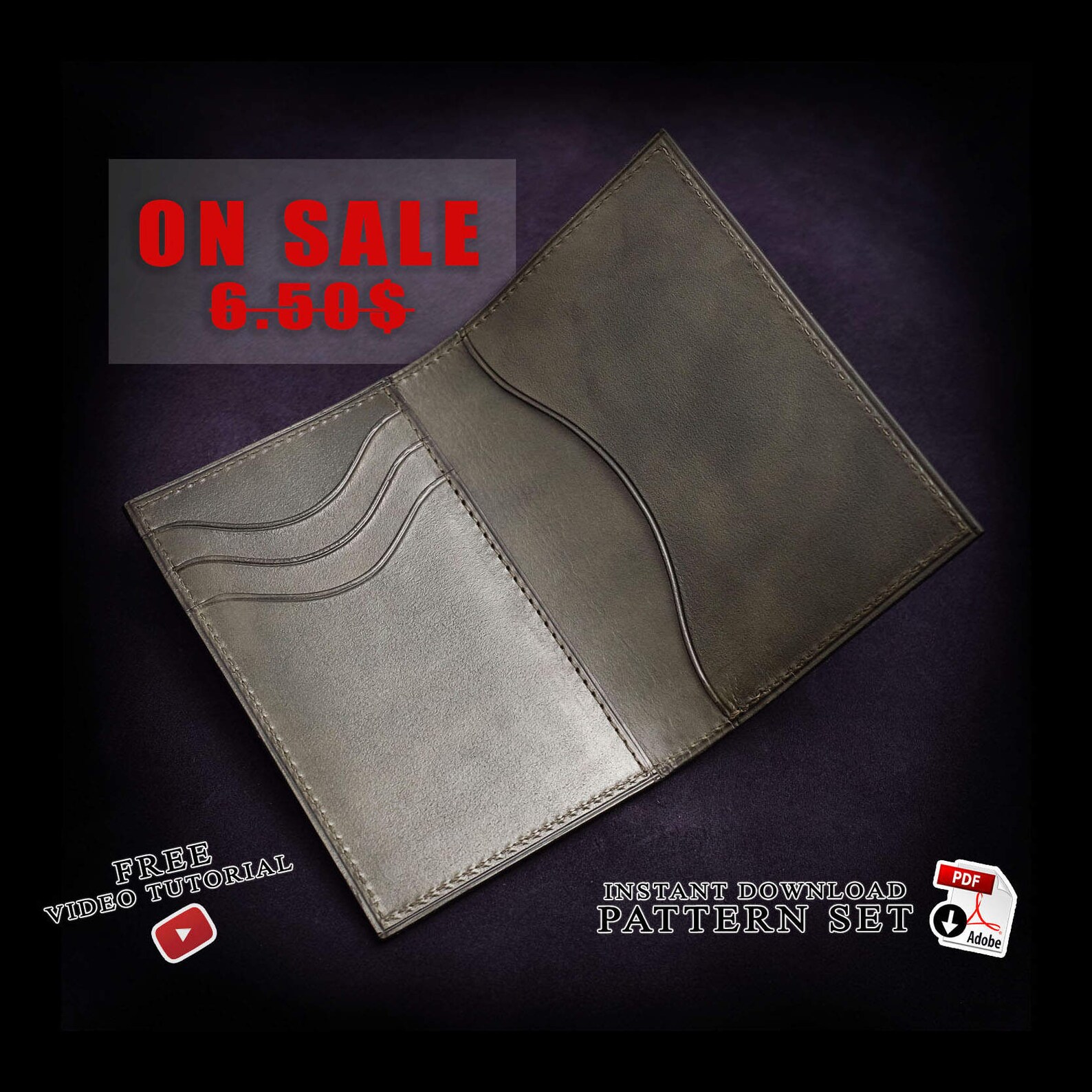 Bundle of 3 Leather Craft Patternbuild Along Video - Etsy