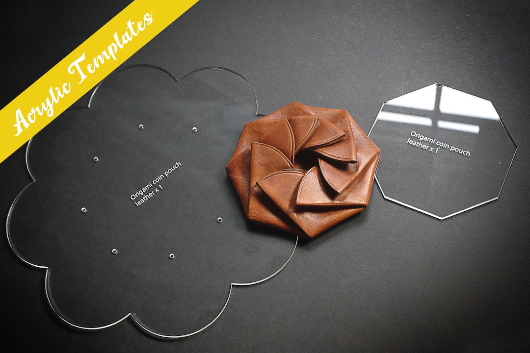 Origami Coin Pouch • Acrylic Pattern + Video Tutorial - Etsy