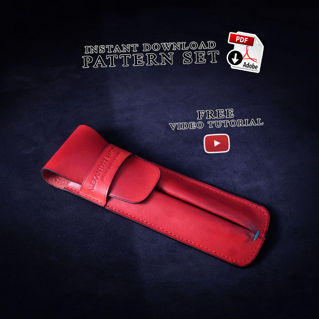 Leather Pen Case Patterns+video Tutorial - Etsy