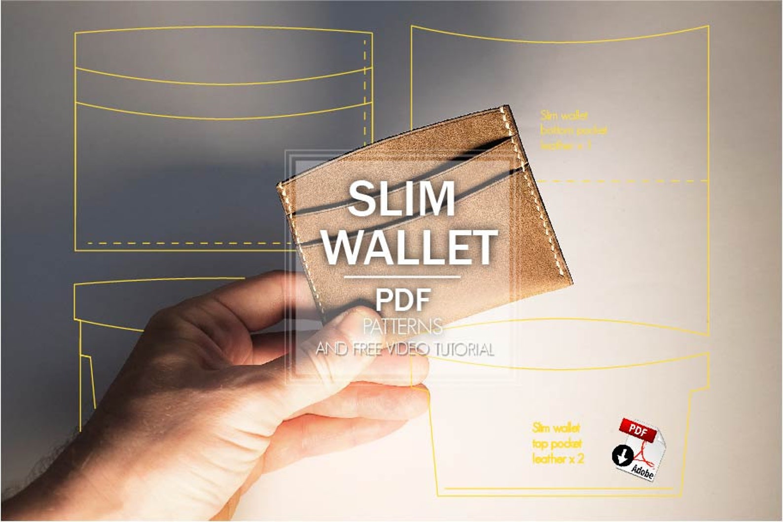 Slim Leather Wallet Patterns/leather Card Holder Patterns/free - Etsy