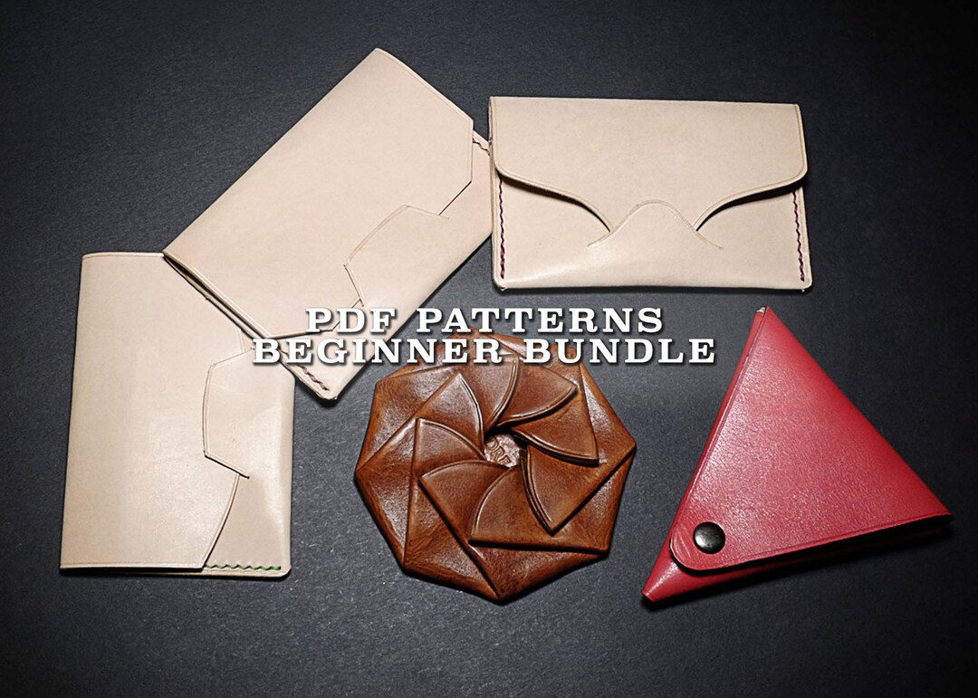 Leather Craft Beginner Pdf Pattern Bundle + Video Tutorials SAVE 20% ...