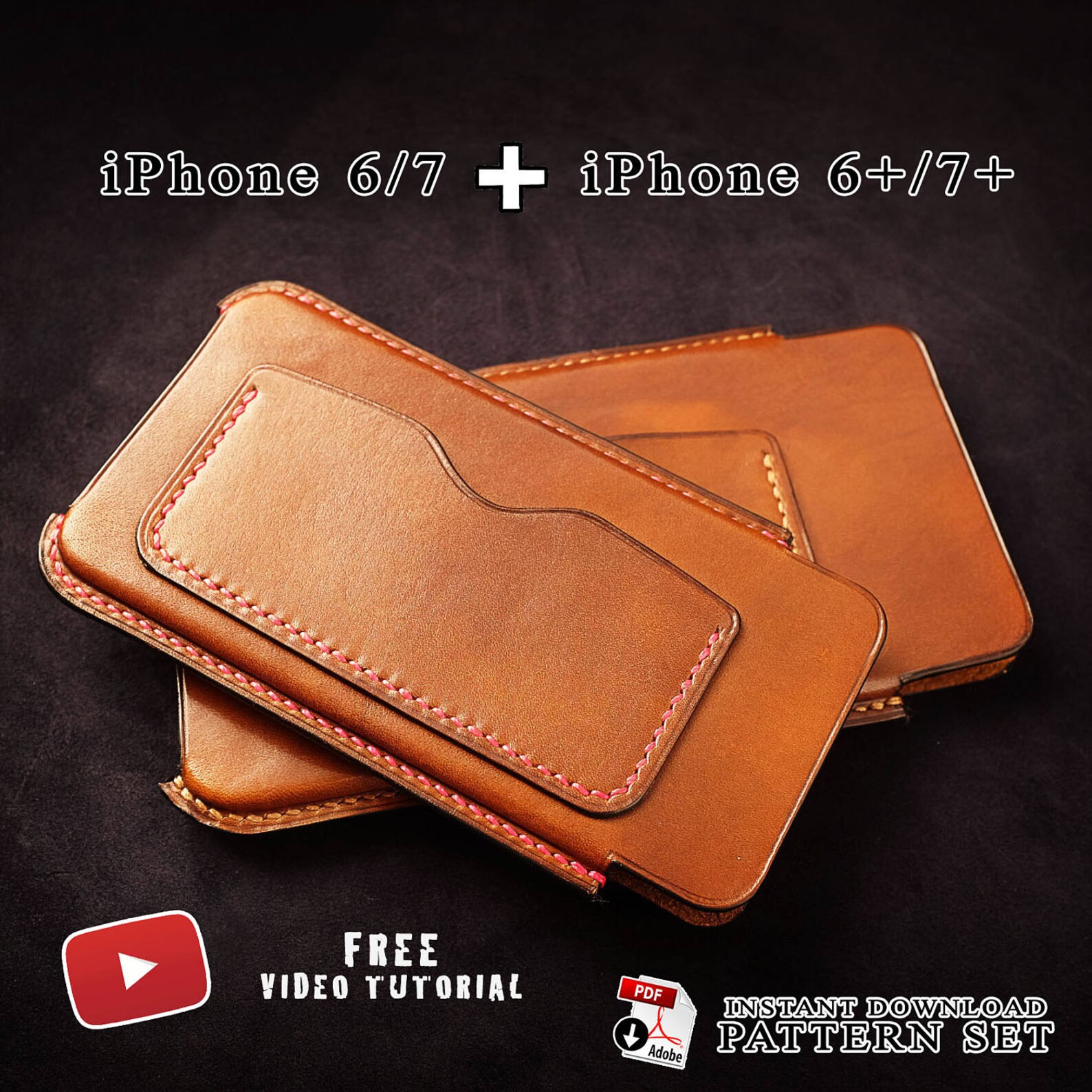 2 Iphone Case Patternsvideo Tutorial/ Iphone 67 6 Plus and - Etsy