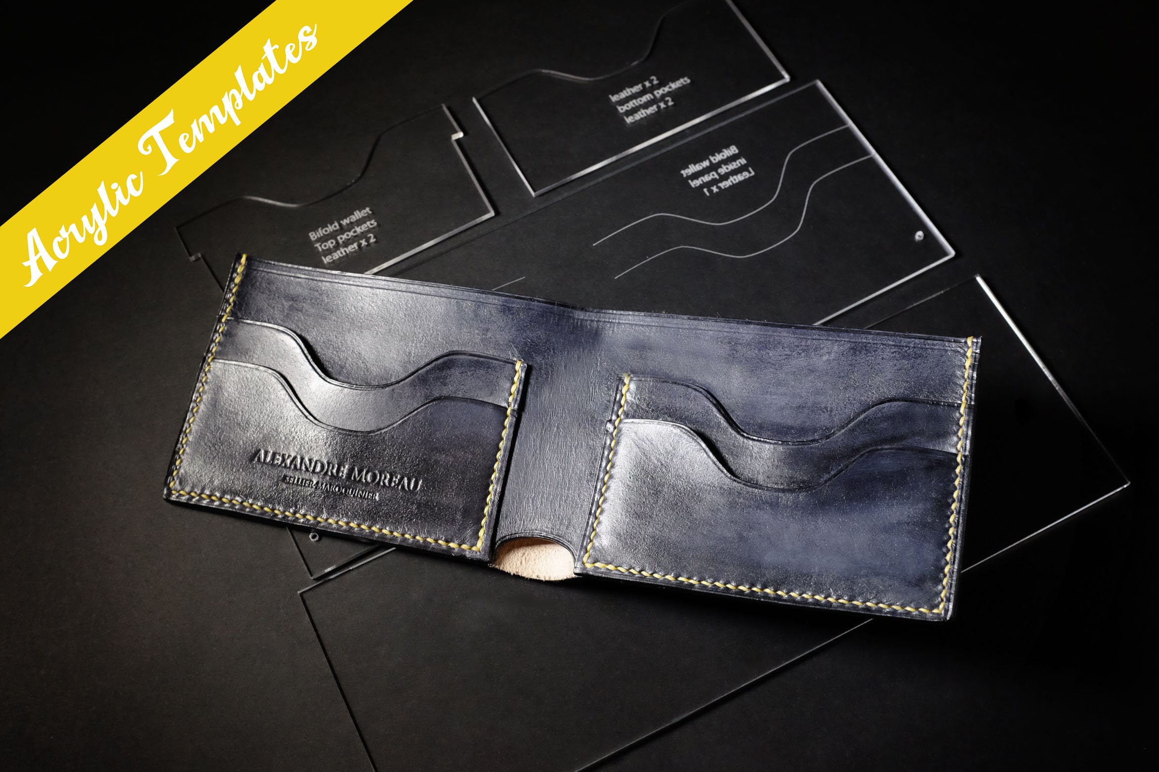 Bifold Wallet Acrylic Patterns Video Tutorial - Etsy