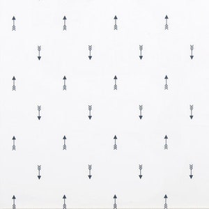 Curtain Panels - Mini Arrow White Premier Navy Twill - Etsy