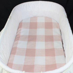 Sheet Blush Buffalo Check Sheet Any Size/shape - Etsy