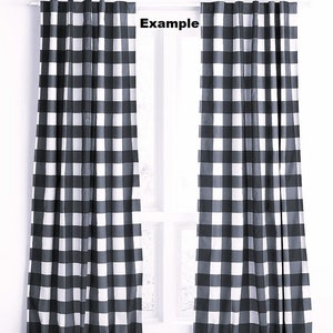 Curtain Panels - Orange Buffalo Check - Etsy