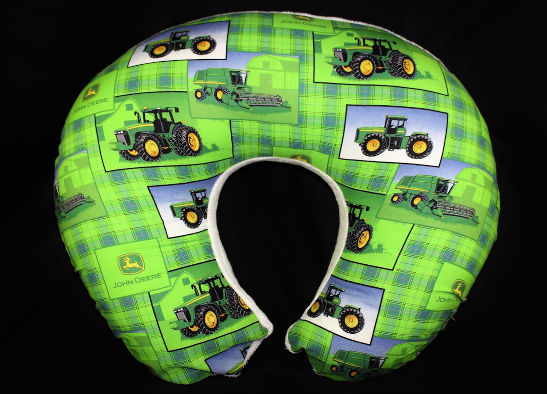 Nursing Pillow Cover Green John Deere Tractors With Minky Underside ...