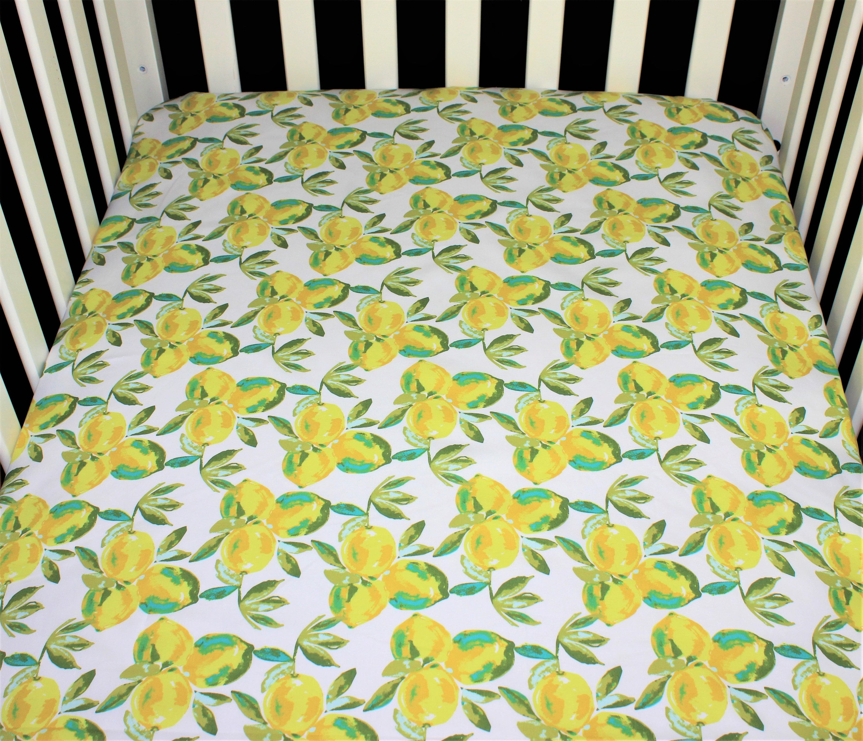 Fitted Crib Sheet / Mini Crib Sheet / Pack N Play Lemon - Etsy UK