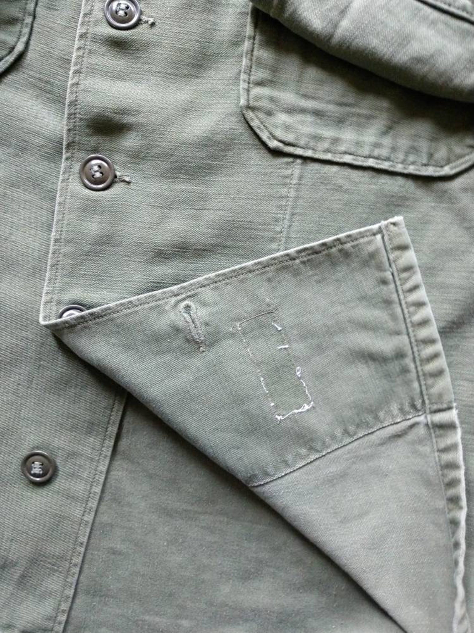 Post WWII Army Fatigues Cotton Field Shirt Chest 42 Inch Military ...