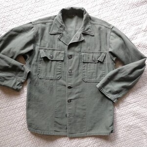 Post WWII Army Fatigues Cotton Field Shirt Chest 42 Inch Military ...