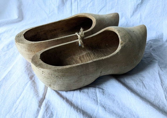 Dutch wooden shoes Sabots hand carved - Gem
