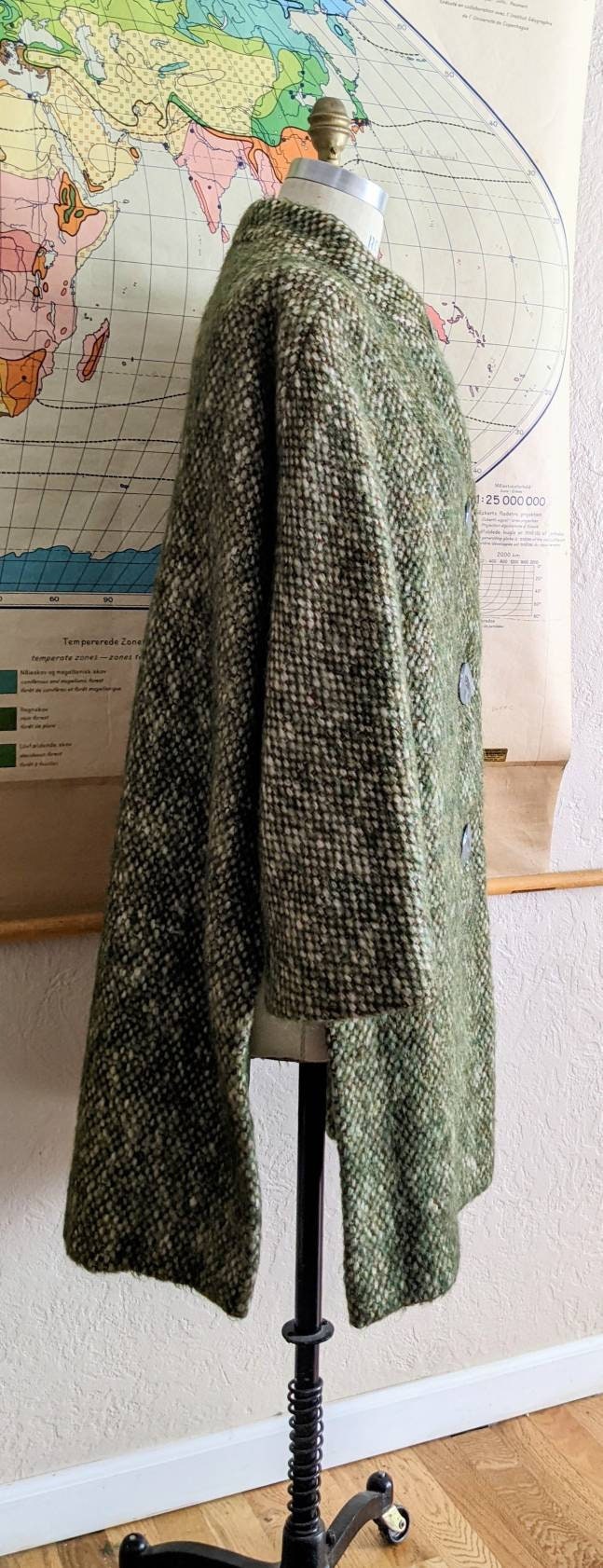 60's Mohair Tweed Overcoat M/L - Etsy