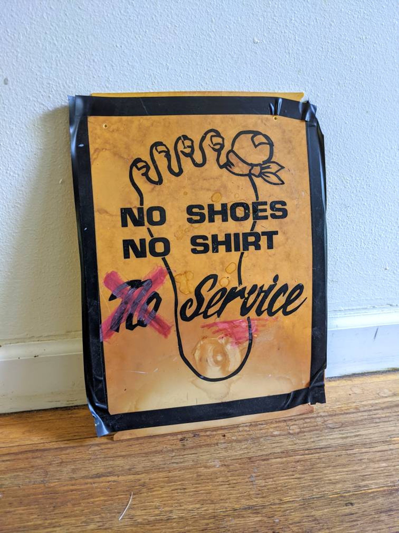 No Shoes No Shirt No Service Sign 10 X 13.75 Inch - Etsy