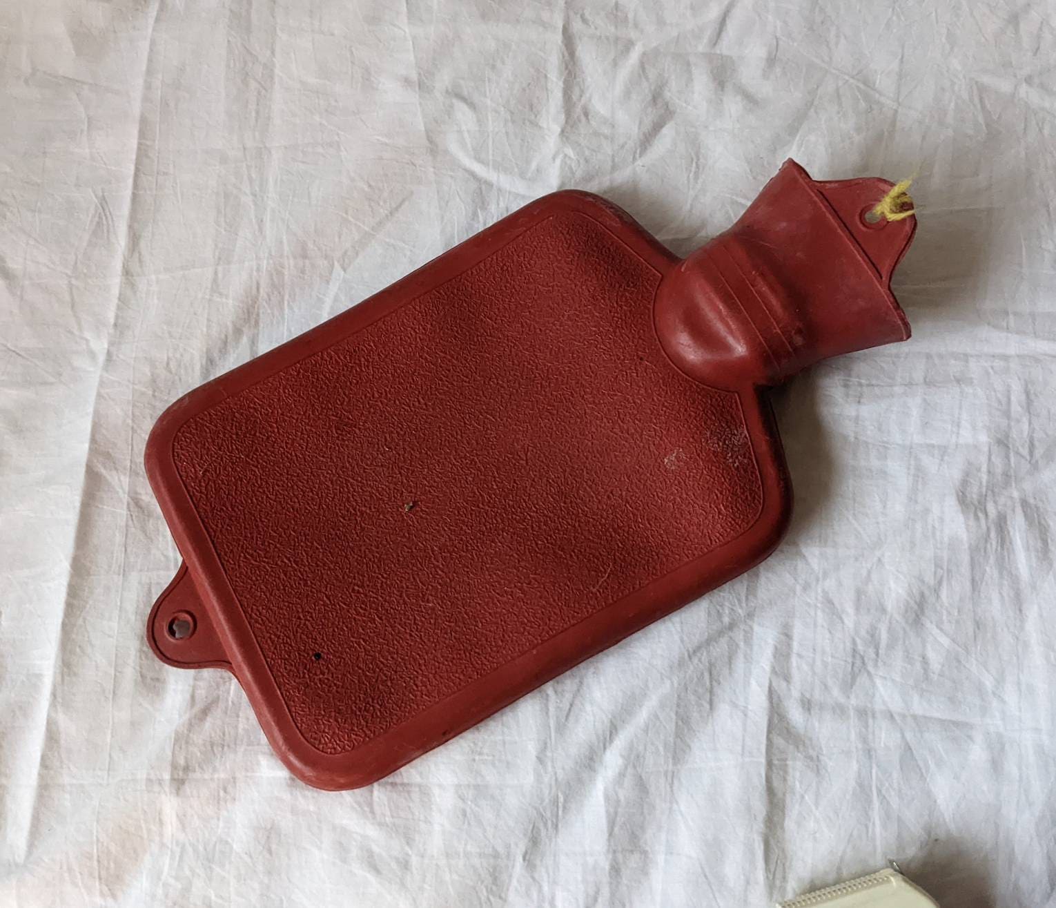 Vintage Hot Water Bottle Red Rubber - Etsy