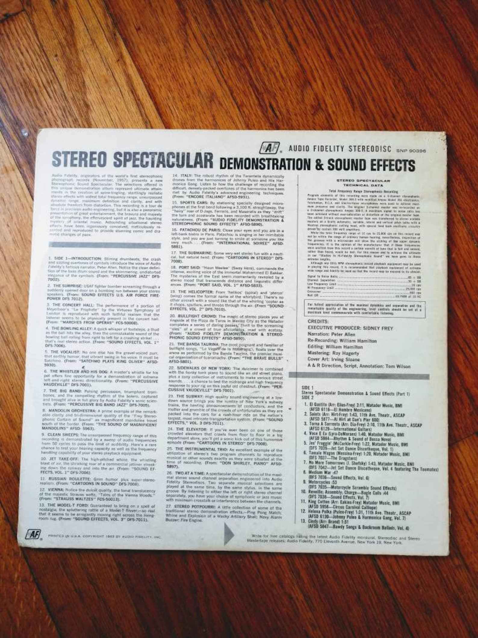Stereo Spectacular LP 1963 Audio Fidelity Sound Effect Record - Etsy