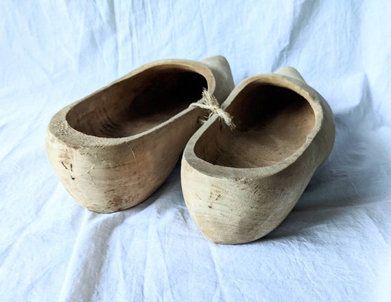 Dutch wooden shoes Sabots hand carved - Gem