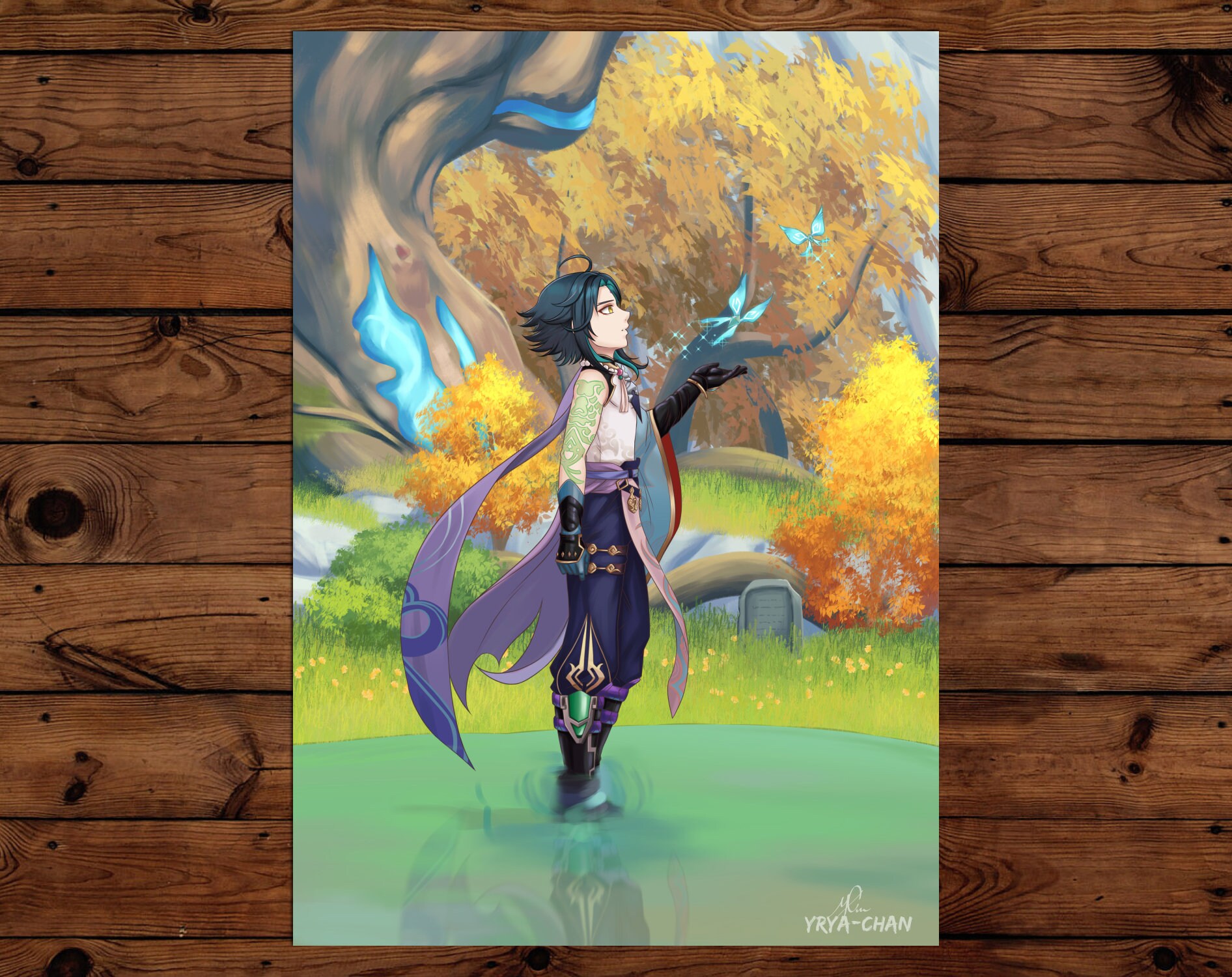 Xiao A4 ART PRINT Genshin Impact 21x29.7 Cm Poster - Etsy