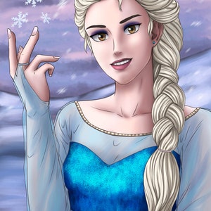 Anime Girl Portrait Commission Custom Character Art Waist up Drawing ...