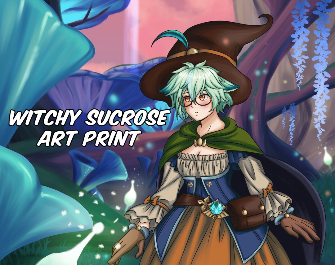 Witchy Sucrose A4 Print Genshin Impact - Etsy