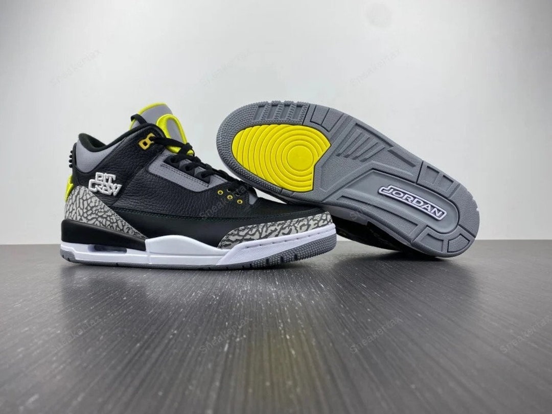 Air Jordan 3 Oregon Ducks pit Crew Black/cement Grey for - Etsy