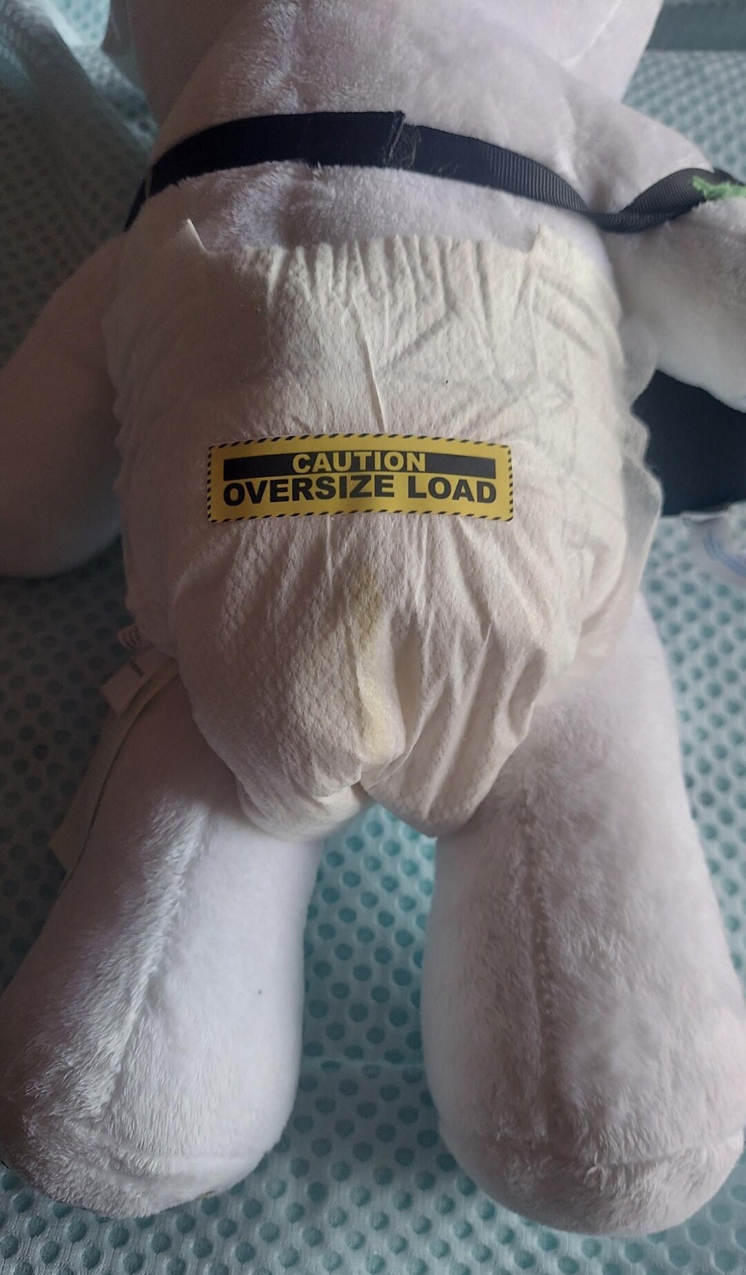 Caution-oversize-load Sticker on the Back of Newborn-size Diaper for ...