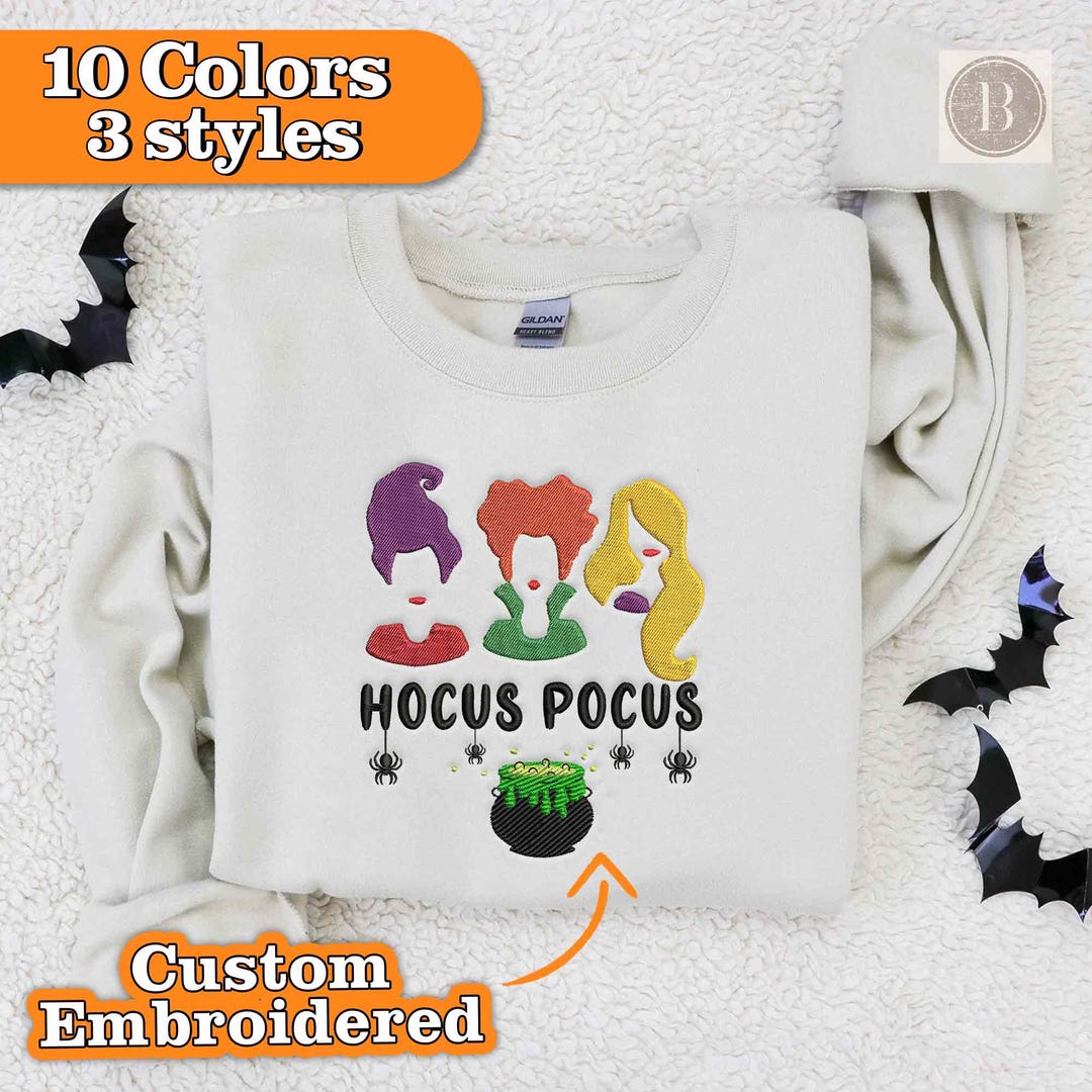 Hocus Pocus Squadgoals Embroidery Sweatshirt, Vintage Halloween ...