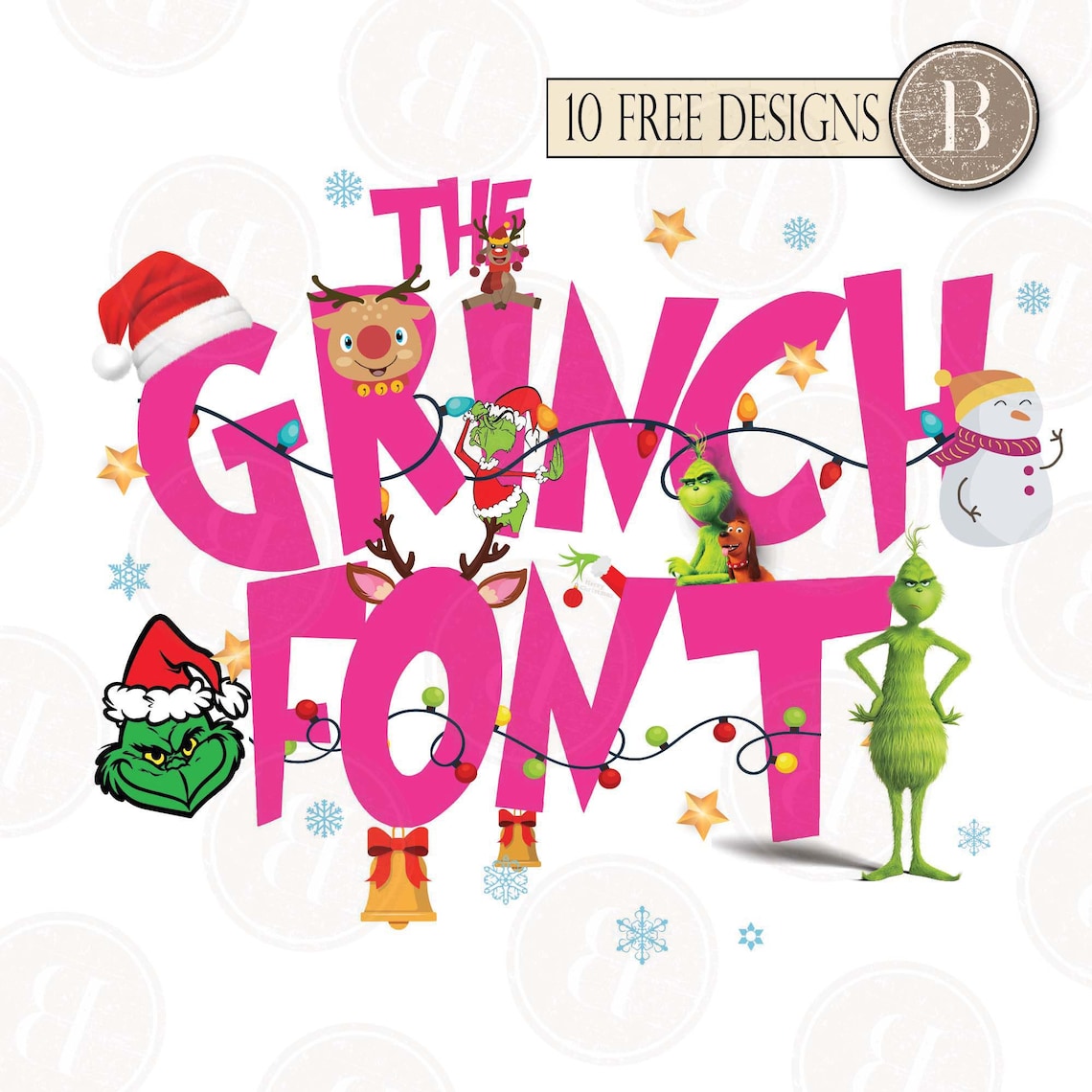 5 Grinch Font PNG PNG Font Alphabet PNG Christmas - Etsy Canada